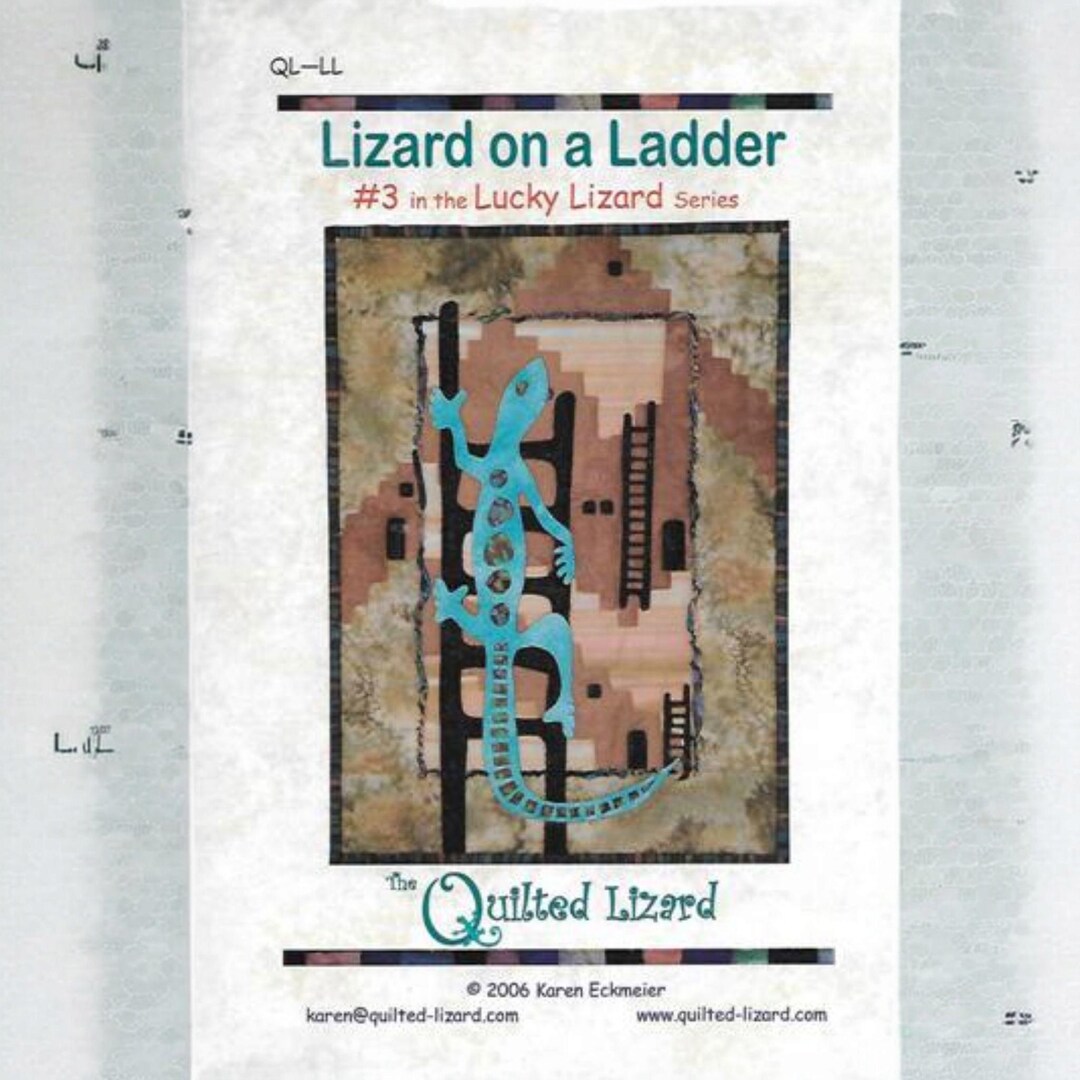 Lizards on a Ladder Quilt Pattern Quilted Lizard # 3 Southwest Desert ...