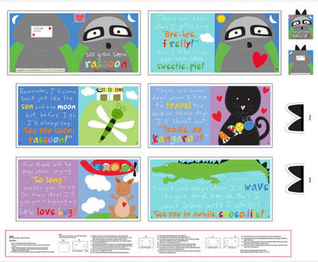 See You Soon Raccoon Huggable and Loveable Soft Book Studio E Cotton ...