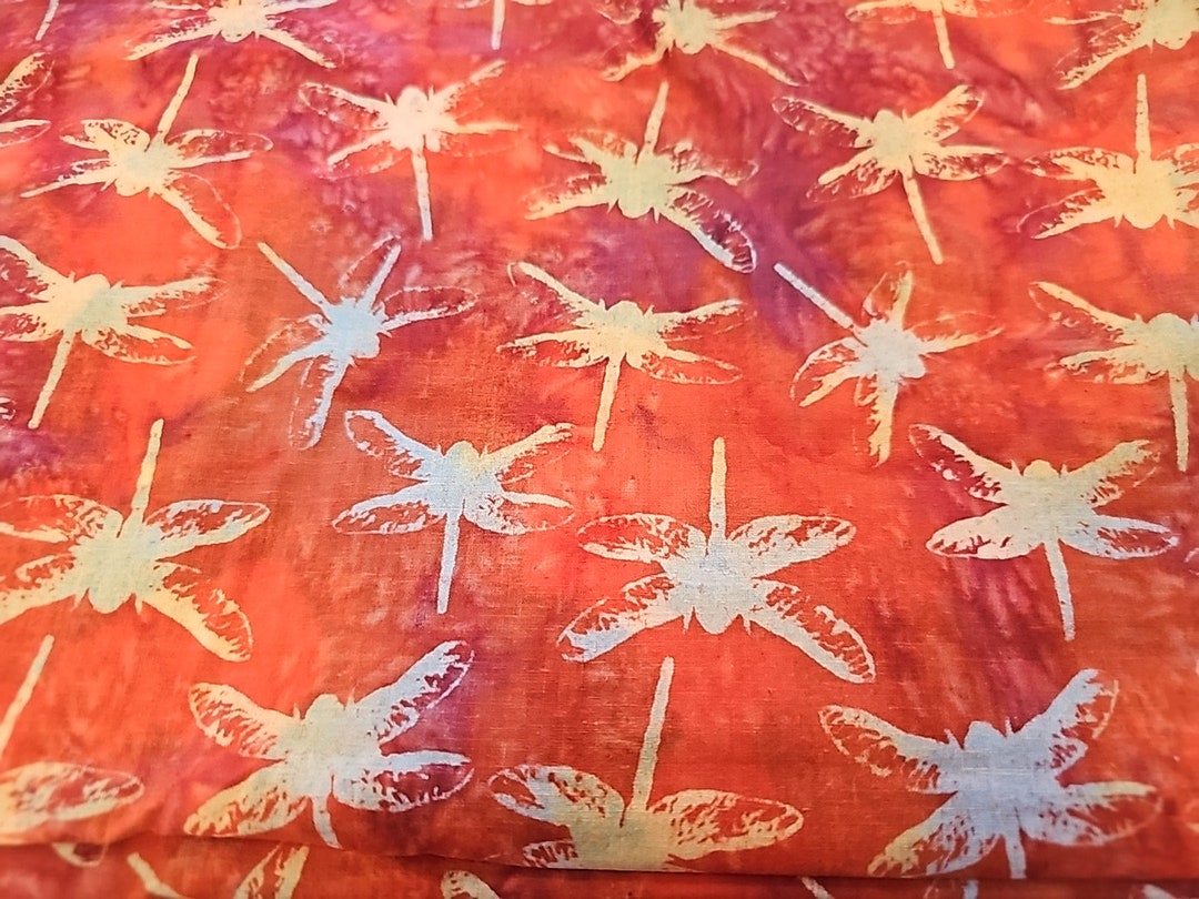 Firefly and Bugs Cotton African Batik Blue Fabric Fair Trade - Etsy