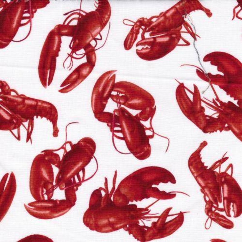 Lobster Print Fabric - Etsy