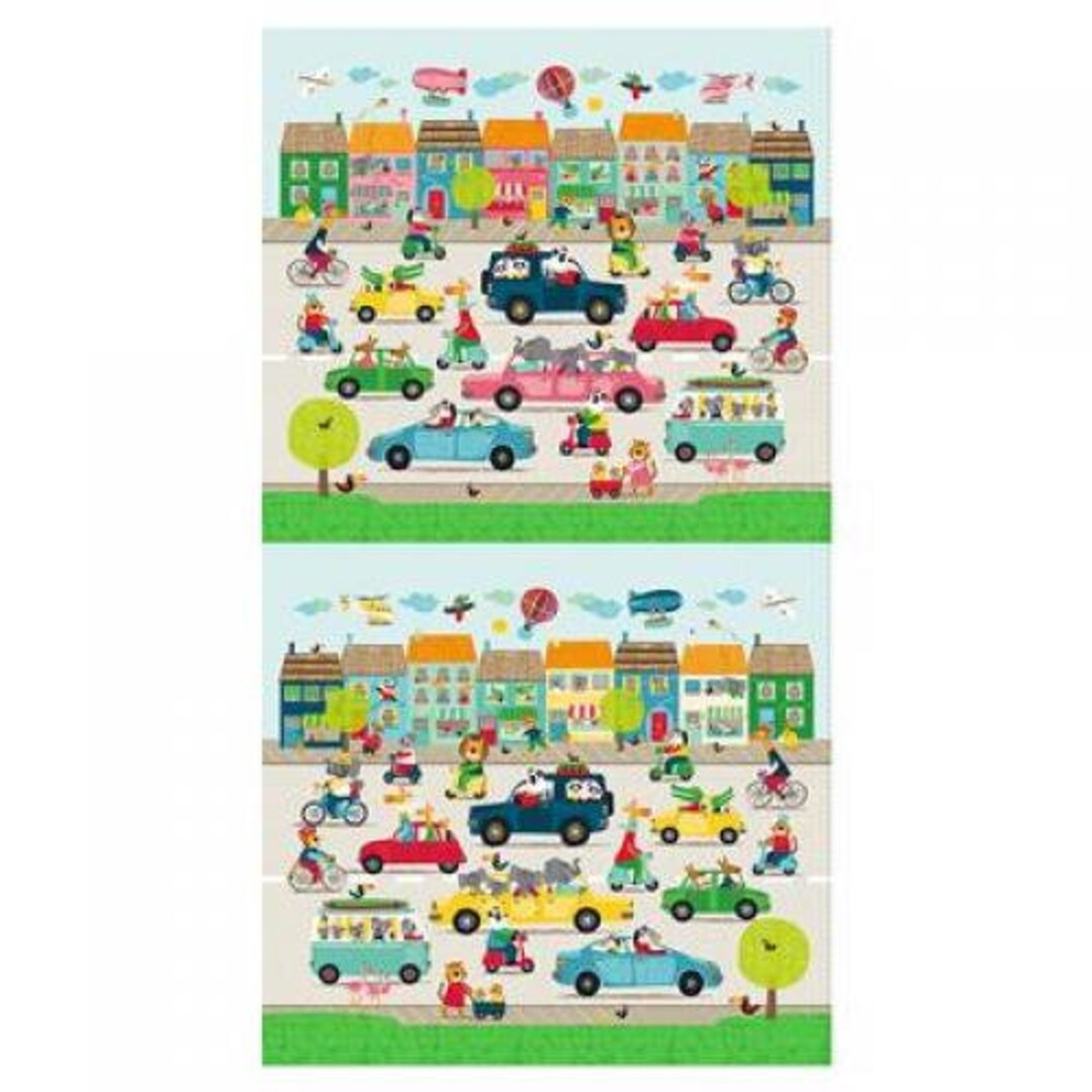Busy Streets Cotton Fabric Clothworks City Scene Cars by the 23 by 44 ...