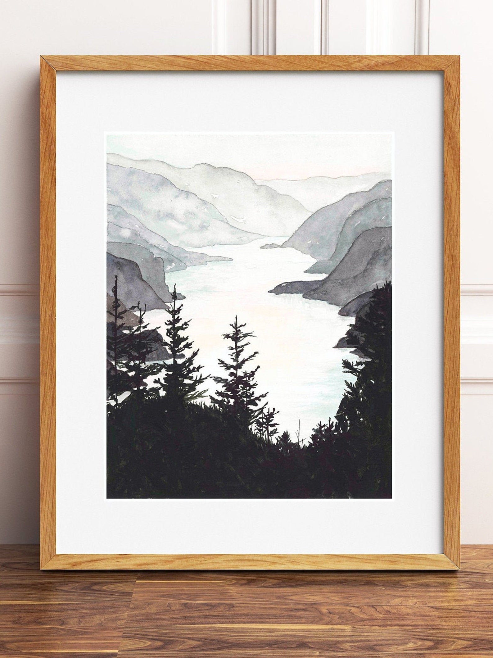 Columbia River Gorge Cape Horn Watercolor PNW Gorge - Etsy