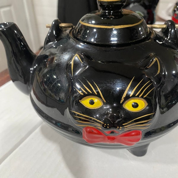 Black Cat Teapot - Etsy