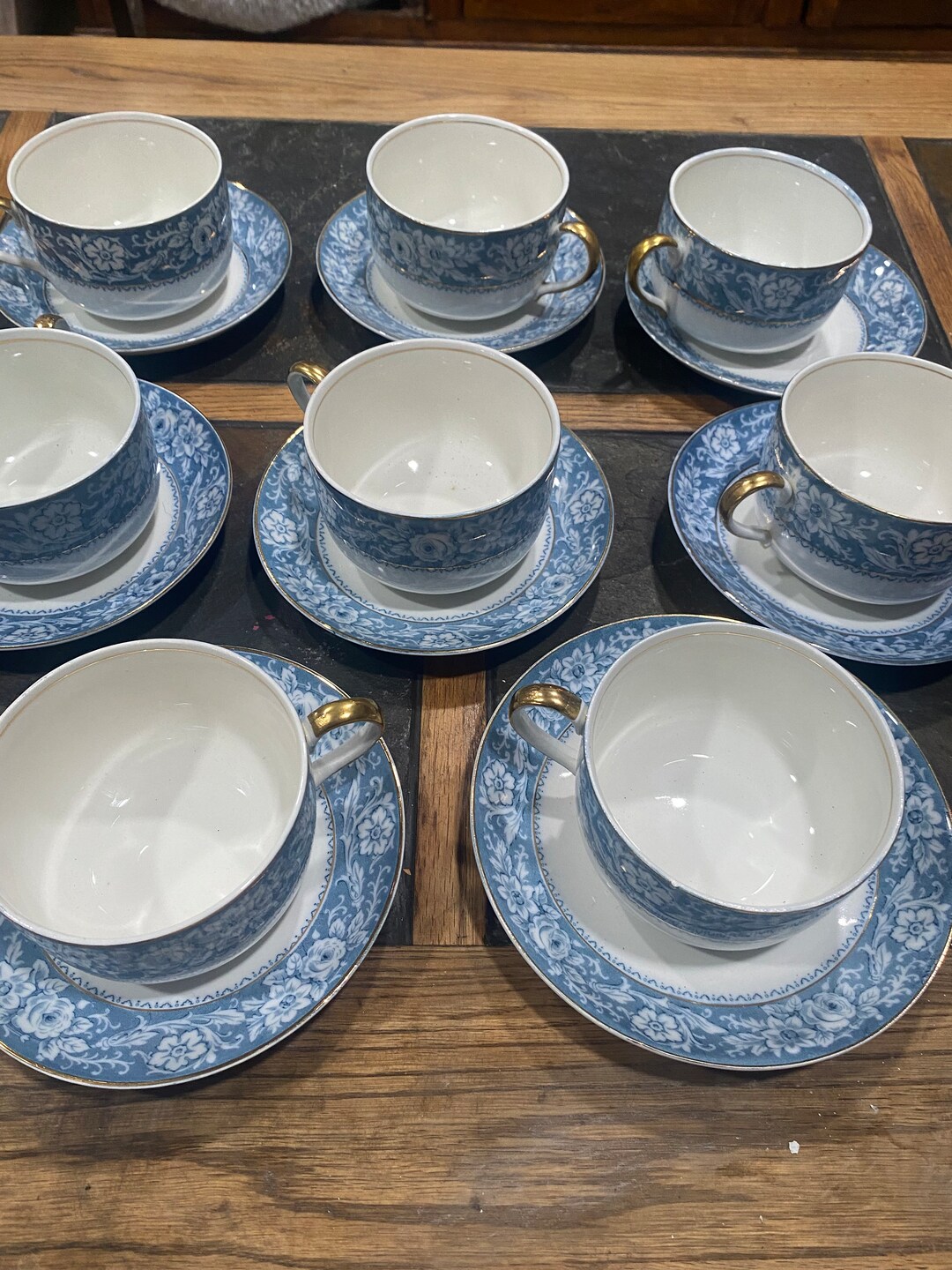Set of 7 Coffee Henley Johnson Bros . Transferware English Cups and ...
