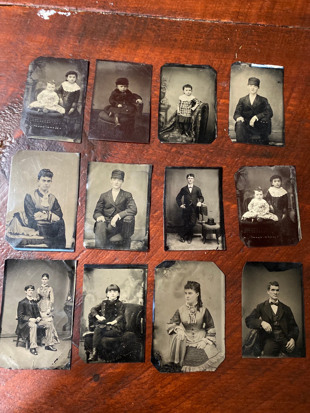 Lot of Rare Antique Ancestral Tin Types on Copper Pics - Etsy