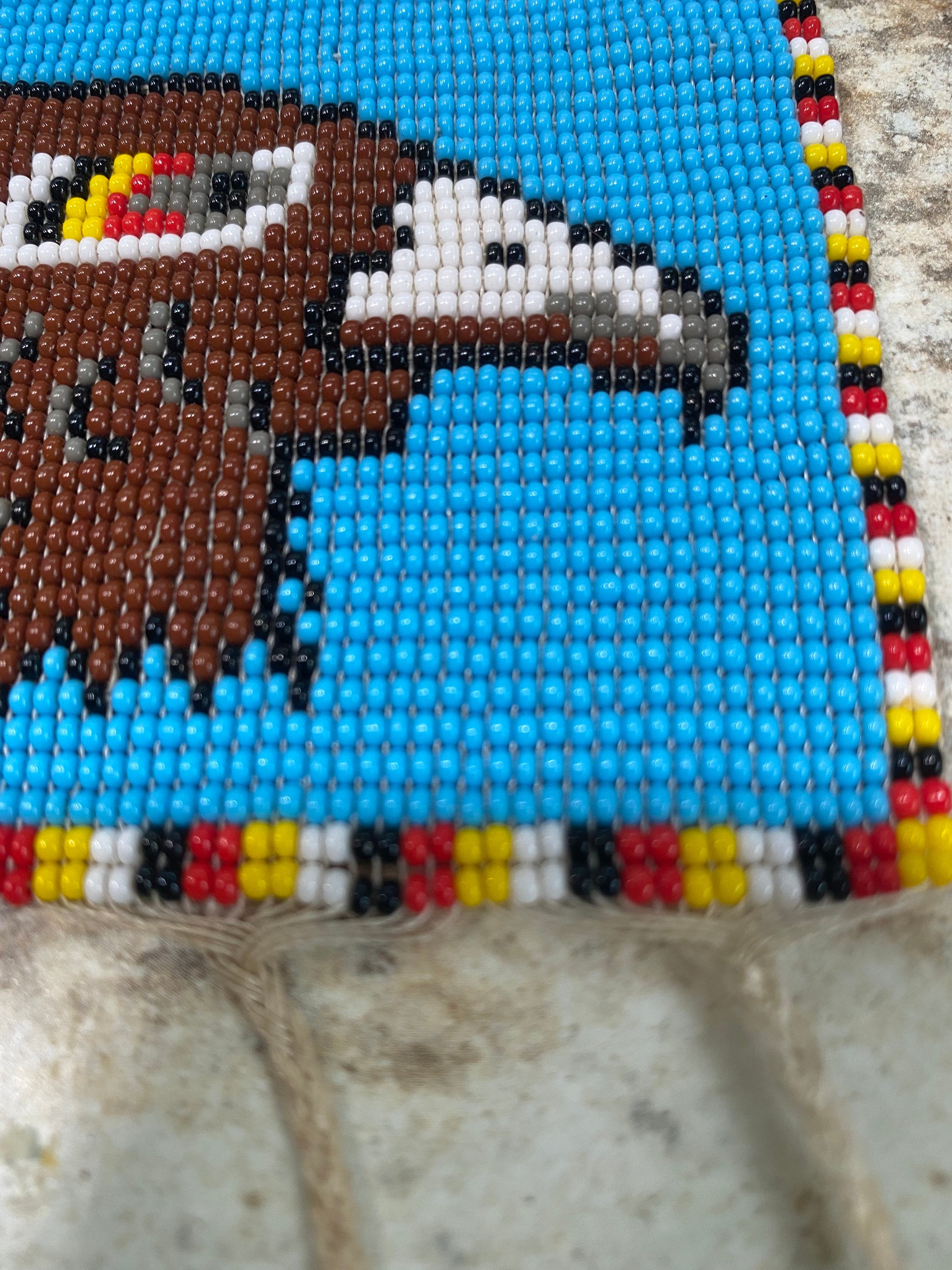 Native American Made Loomed Special Design Eagle/ Hawk With 4 Direction ...