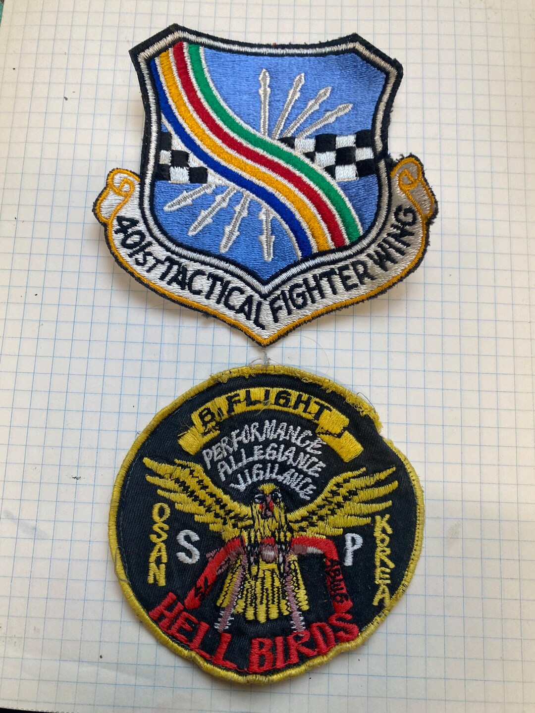 Rare Original USAF Vintage Large Hell Birds B.flight Korea Patch and ...