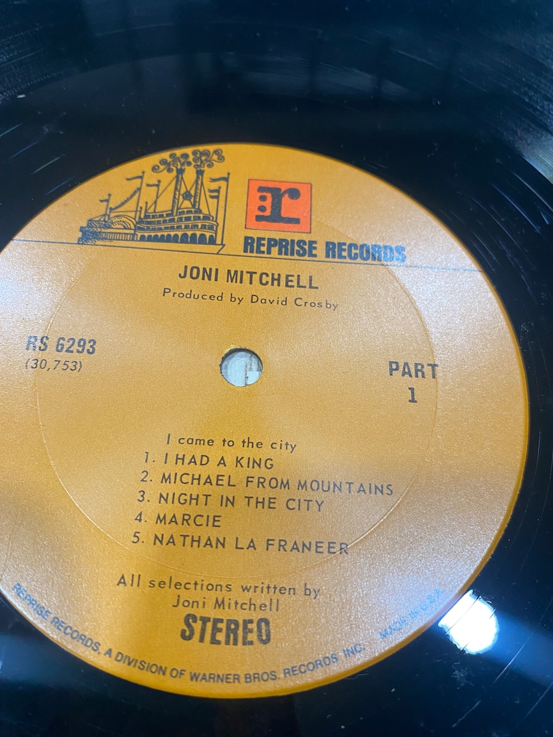 Late 1960s Joni Mitchell Song to a Seagull Vinyl Record - Etsy