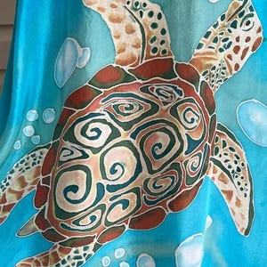 Sea Turtle Tank Top Size Xlarge Hand Painted Wearable Silk Top With ...