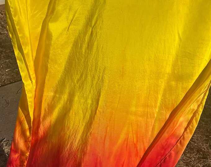 Glory Fire Flags Prophetic Silk Worship Set of Two With Flex Rods 36x45 ...