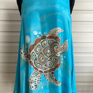 Sea Turtle Tank Top Size Xlarge Hand Painted Wearable Silk Top With ...