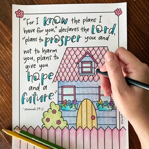 Bible Verse Coloring Page - Jeremiah 29:11 - Printable Coloring Page ...