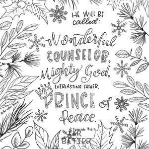 Bible Verse Coloring Page - Isaiah 9:6 - Printable Bible Verse Coloring ...