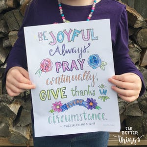 Bible Verse Coloring Page - Be Joyful - I Thessalonians 5:16-18 ...