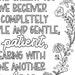 Bible Verse Coloring Page - Ephesians 4:1-2 - Printable Digital ...