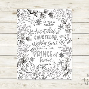 Bible Verse Coloring Page - Isaiah 9:6 - Printable Bible Verse Coloring ...
