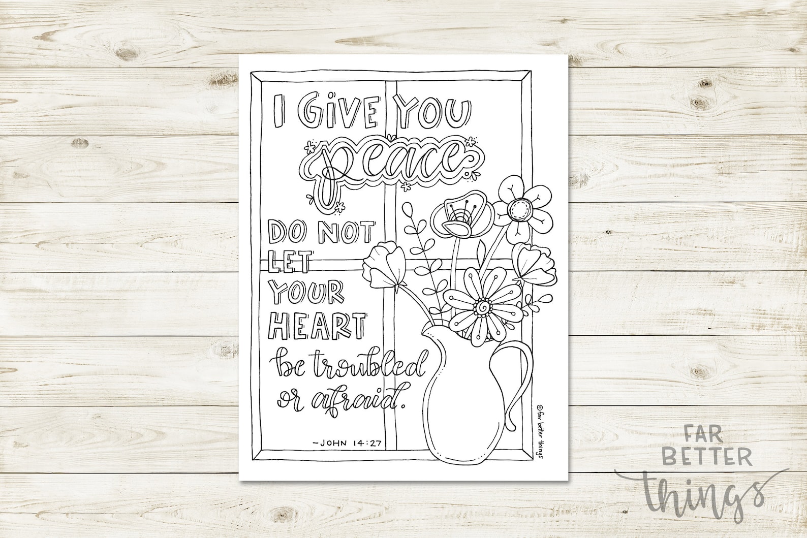Bible Verse Coloring Page - John 14:27 - Printable Bible Coloring Page ...