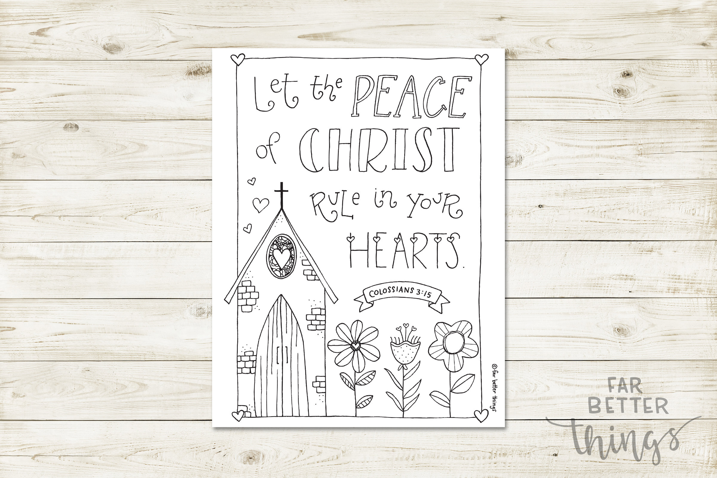 Bible Verse Coloring Page - Colossians 3:15 - Printable Bible Coloring ...