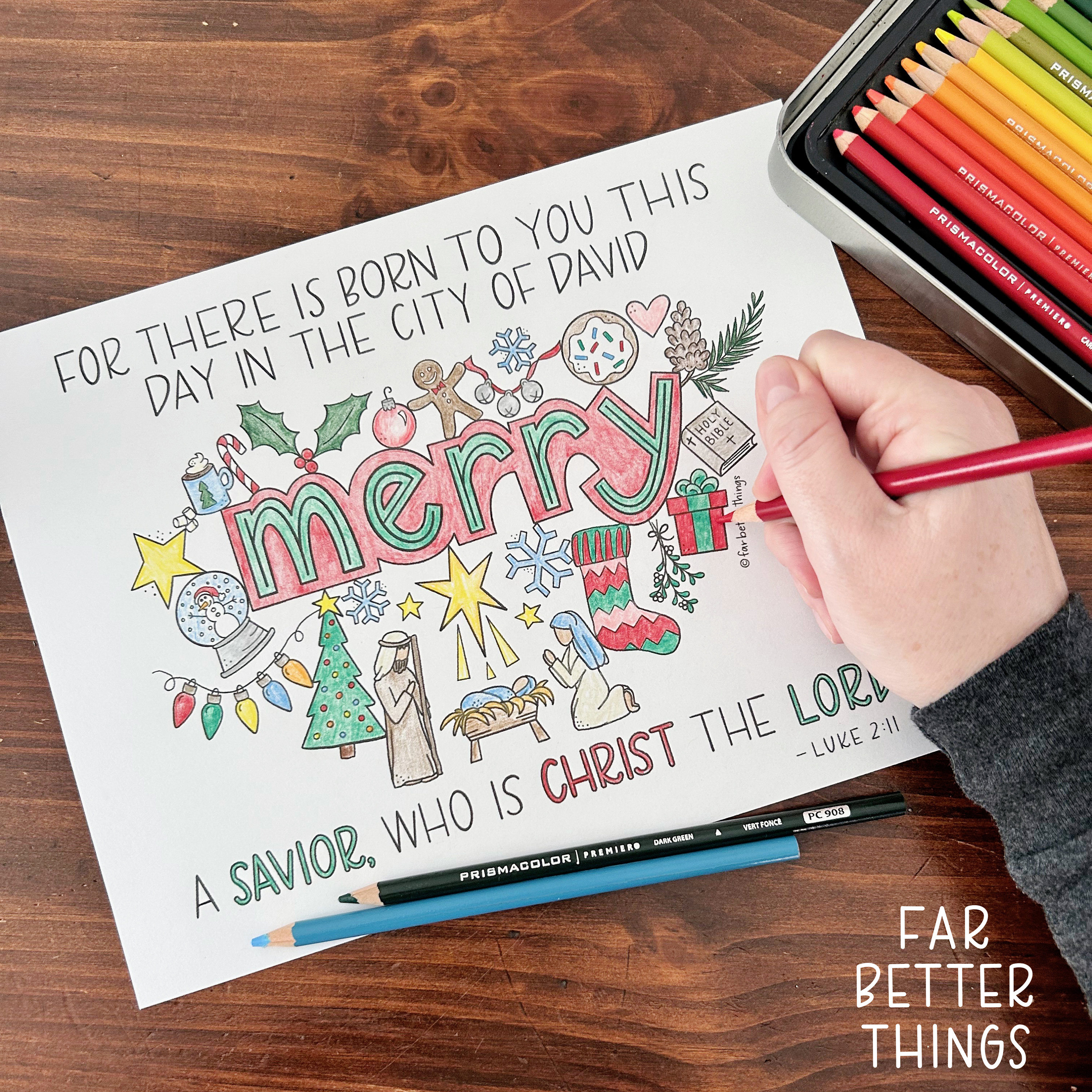 Bible Verse Coloring Page - Luke 2:11 - Printable Bible Coloring Page ...