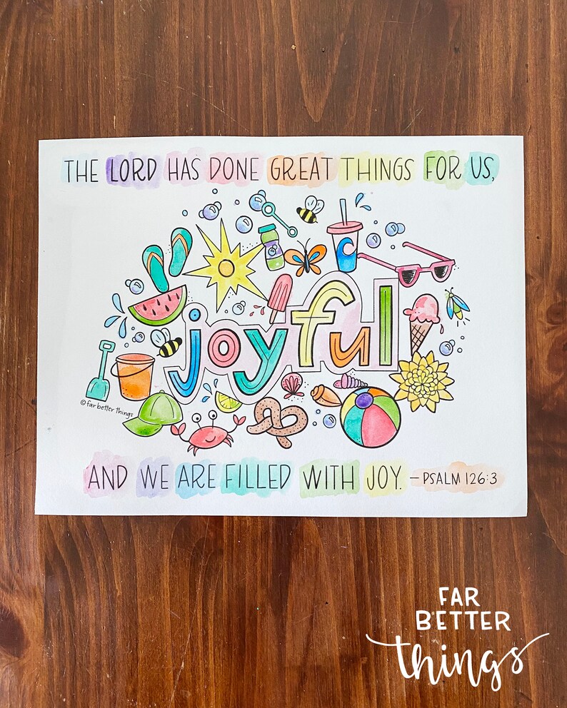 Bible Verse Coloring Page Psalm 126:3 Printable Digital - Etsy