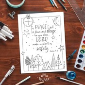 Bible Verse Coloring Page Zephaniah 3:17 Printable Bible Coloring Page ...