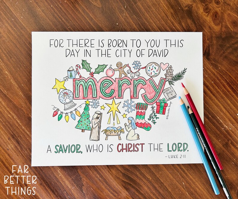 Bible Verse Coloring Page - Luke 2:11 - Printable Bible Coloring Page ...