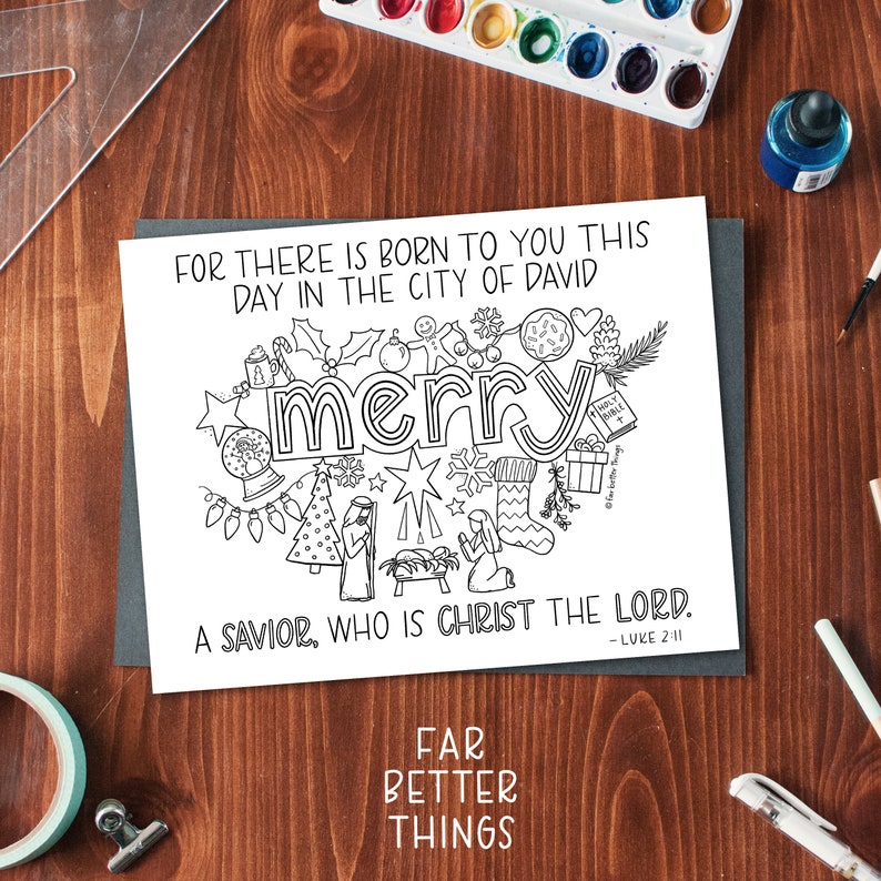 Bible Verse Coloring Page - Luke 2:11 - Printable Bible Coloring Page ...