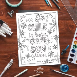 Two Pack Christmas Bible Verse Coloring Pages - Printable Bible ...