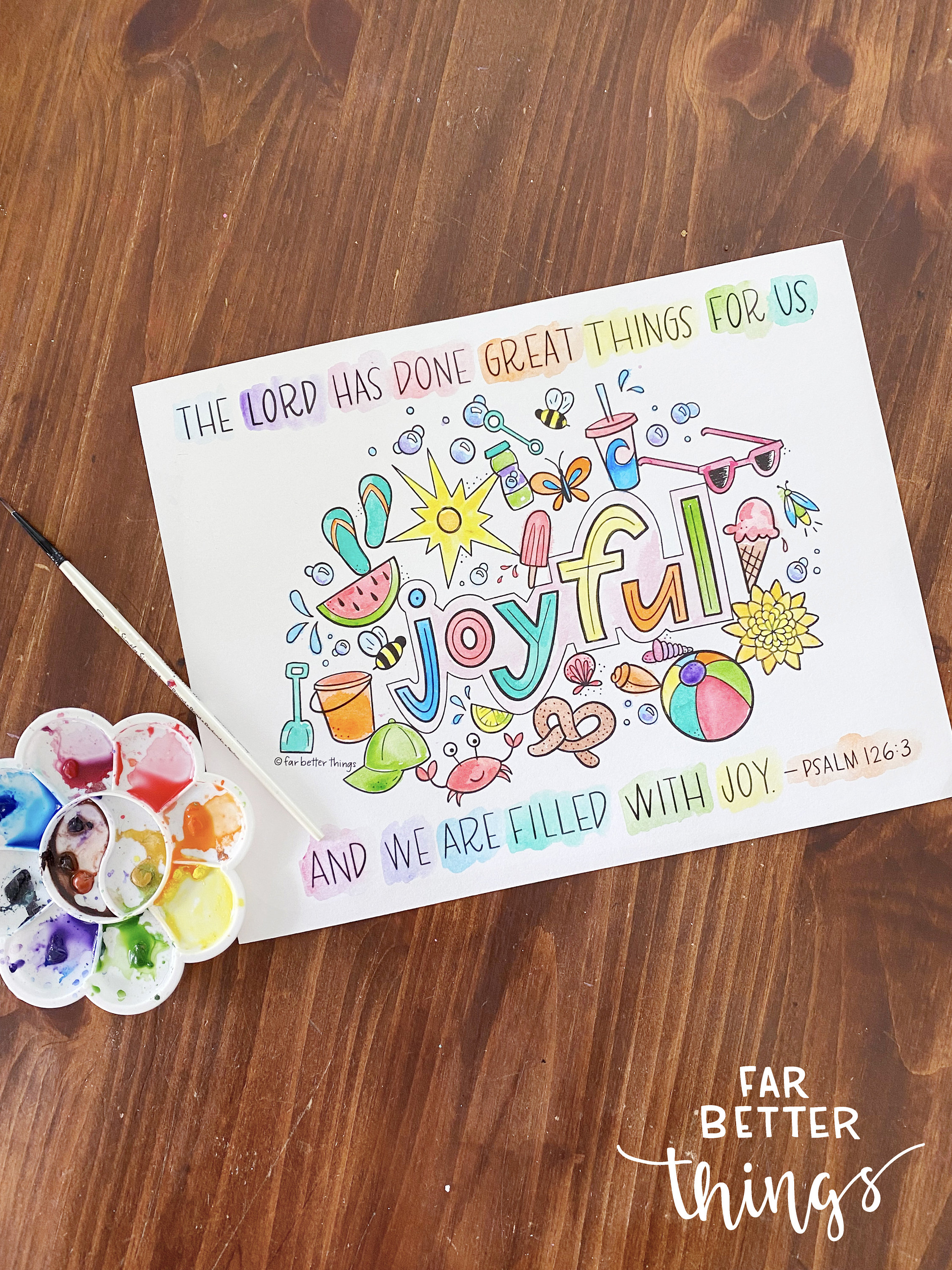 Bible Verse Coloring Page - Psalm 126:3 - Printable Digital Download ...