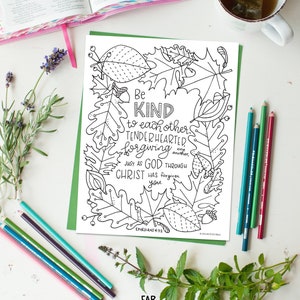 Bible Verse Coloring Page - Ephesians 4:32 - Printable Digital Download ...