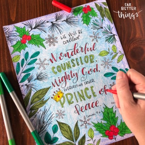 Bible Verse Coloring Page - Isaiah 9:6 - Printable Bible Verse Coloring ...