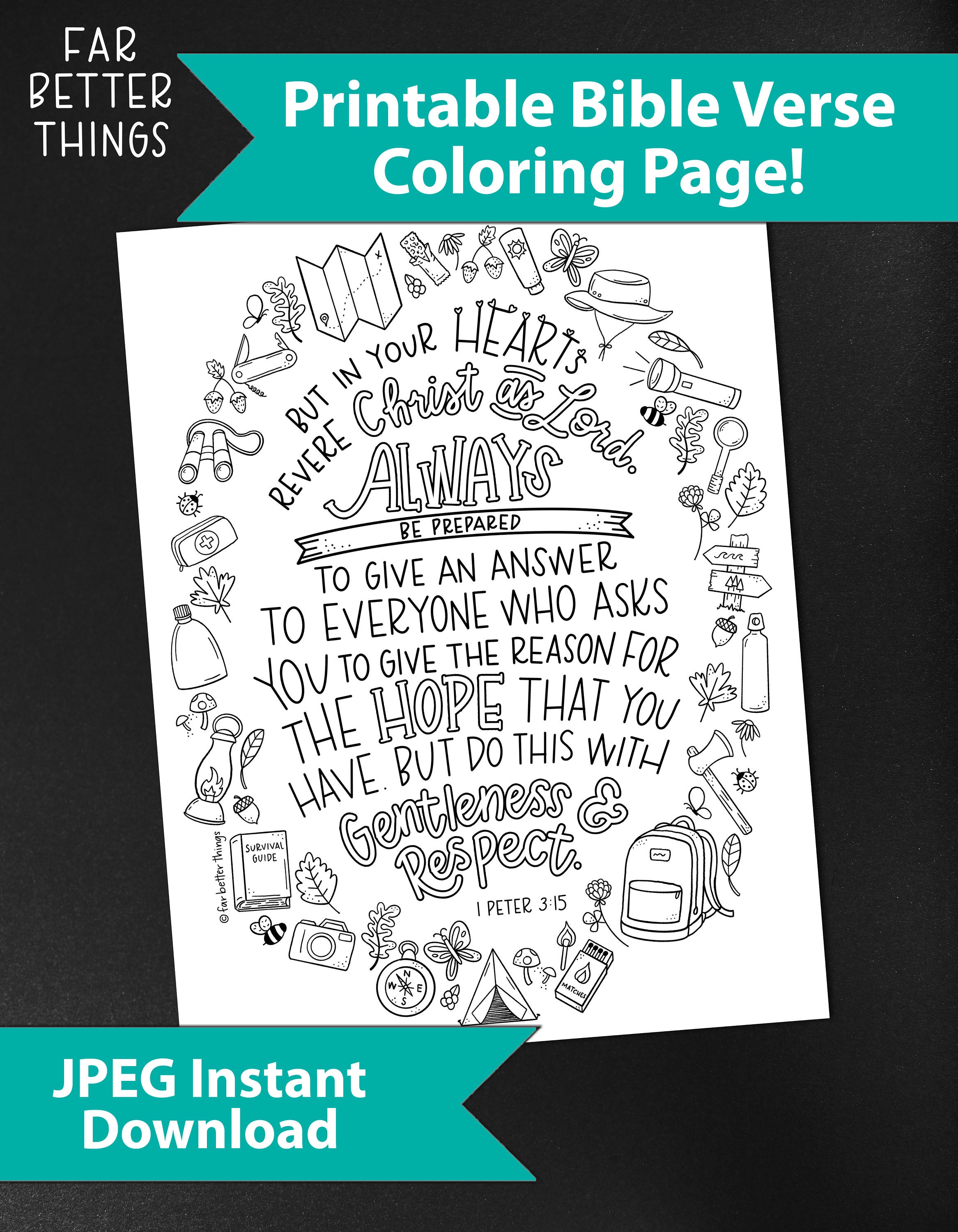 Four Pack Bible Verse Coloring Pages Printable Bible Coloring Pages ...