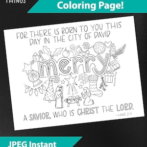 Bible Verse Coloring Page - Luke 2:11 - Printable Bible Coloring Page ...