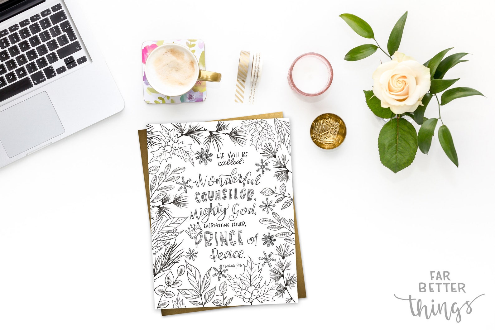 Bible Verse Coloring Page - Isaiah 9:6 - Printable Bible Verse Coloring ...