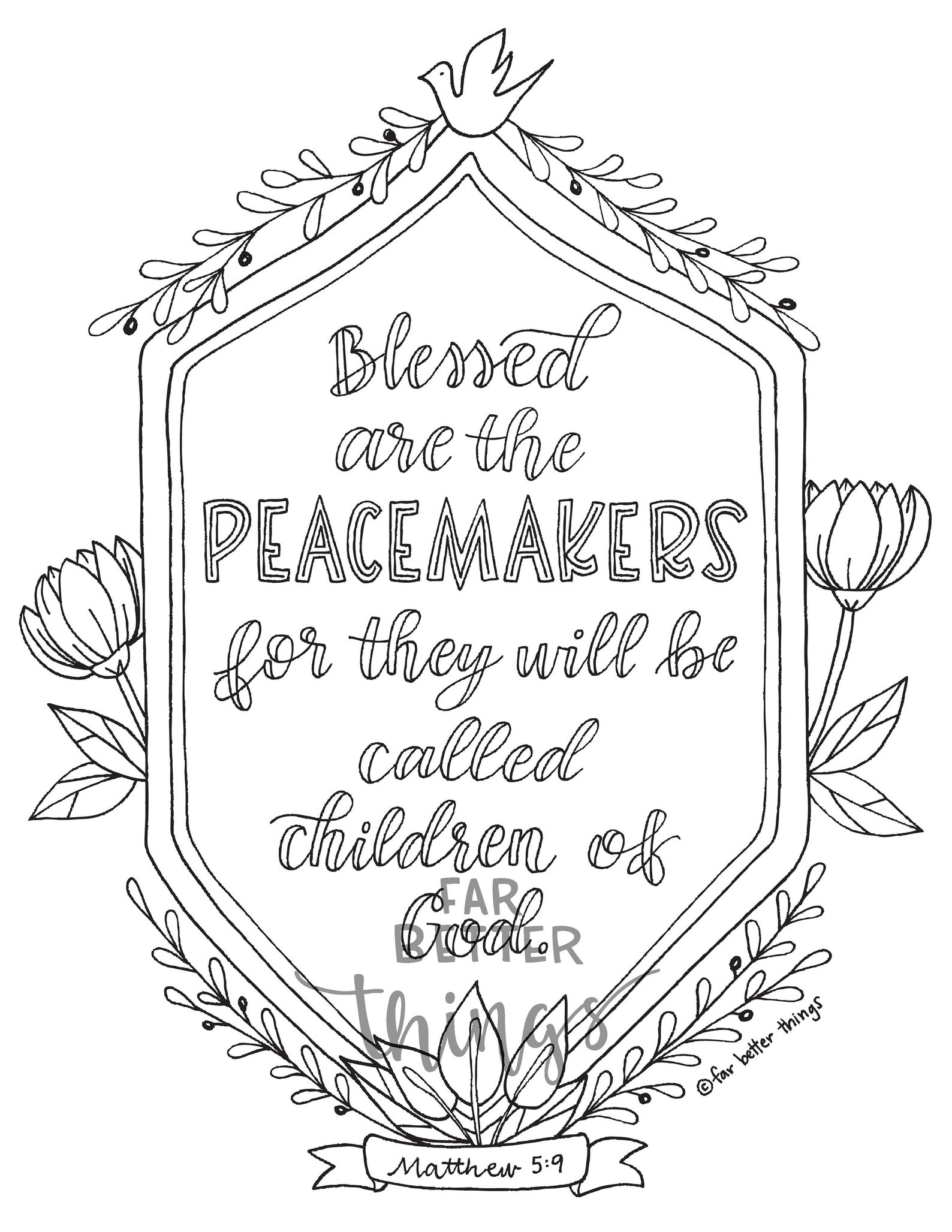 Bible Verse Printable Coloring Page Matthew 516 Instant