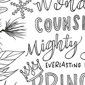 Bible Verse Coloring Page - Isaiah 9:6 - Printable Bible Verse Coloring ...