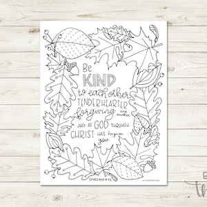 Bible Verse Coloring Page - Ephesians 4:32 - Printable Digital Download ...
