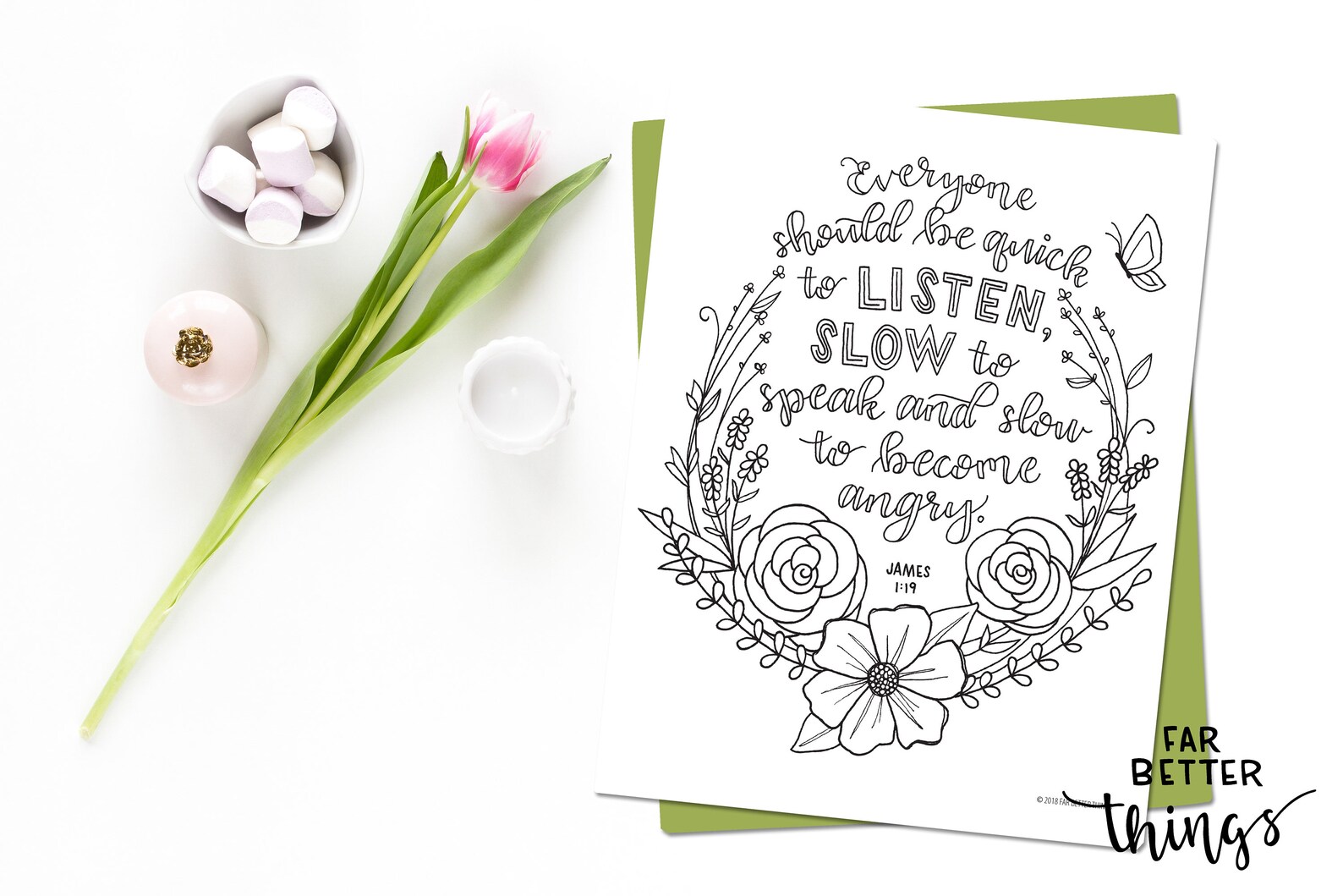 Bible Verse Coloring Page - James 1:19 - Printable Coloring Page ...