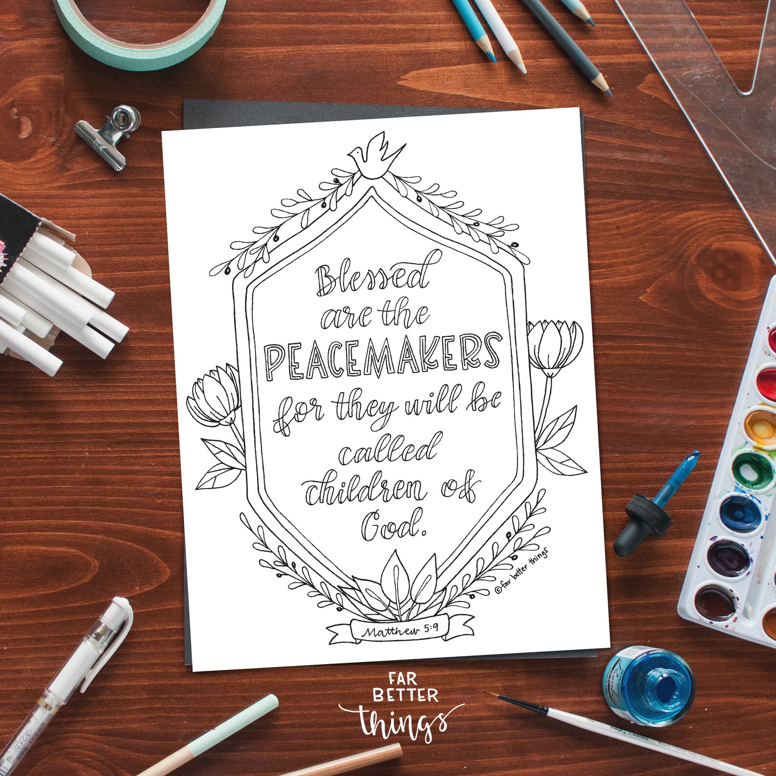 Bible Verse Printable Coloring Page Matthew 516 Instant
