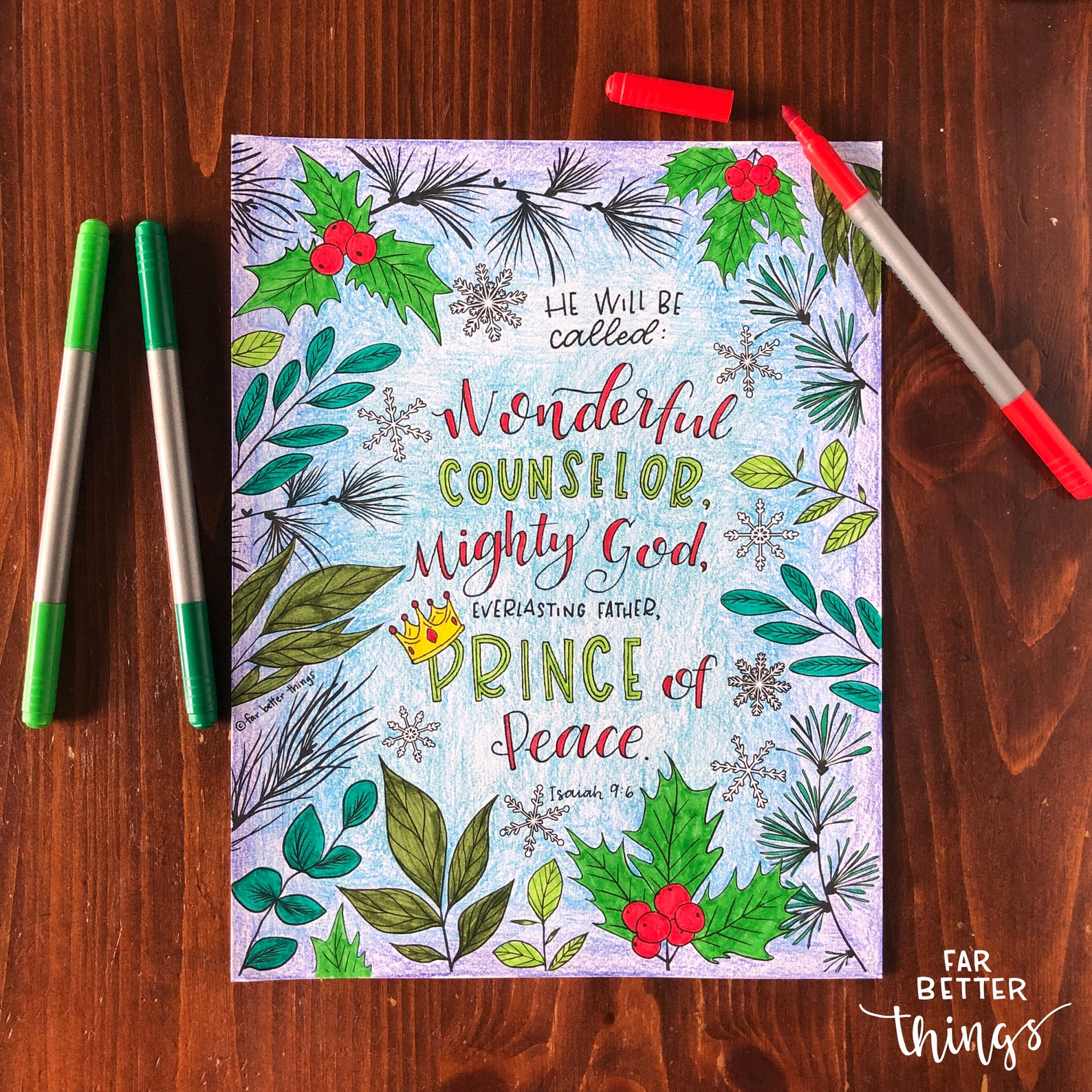 Bible Verse Coloring Page - Isaiah 9:6 - Printable Bible Verse Coloring ...