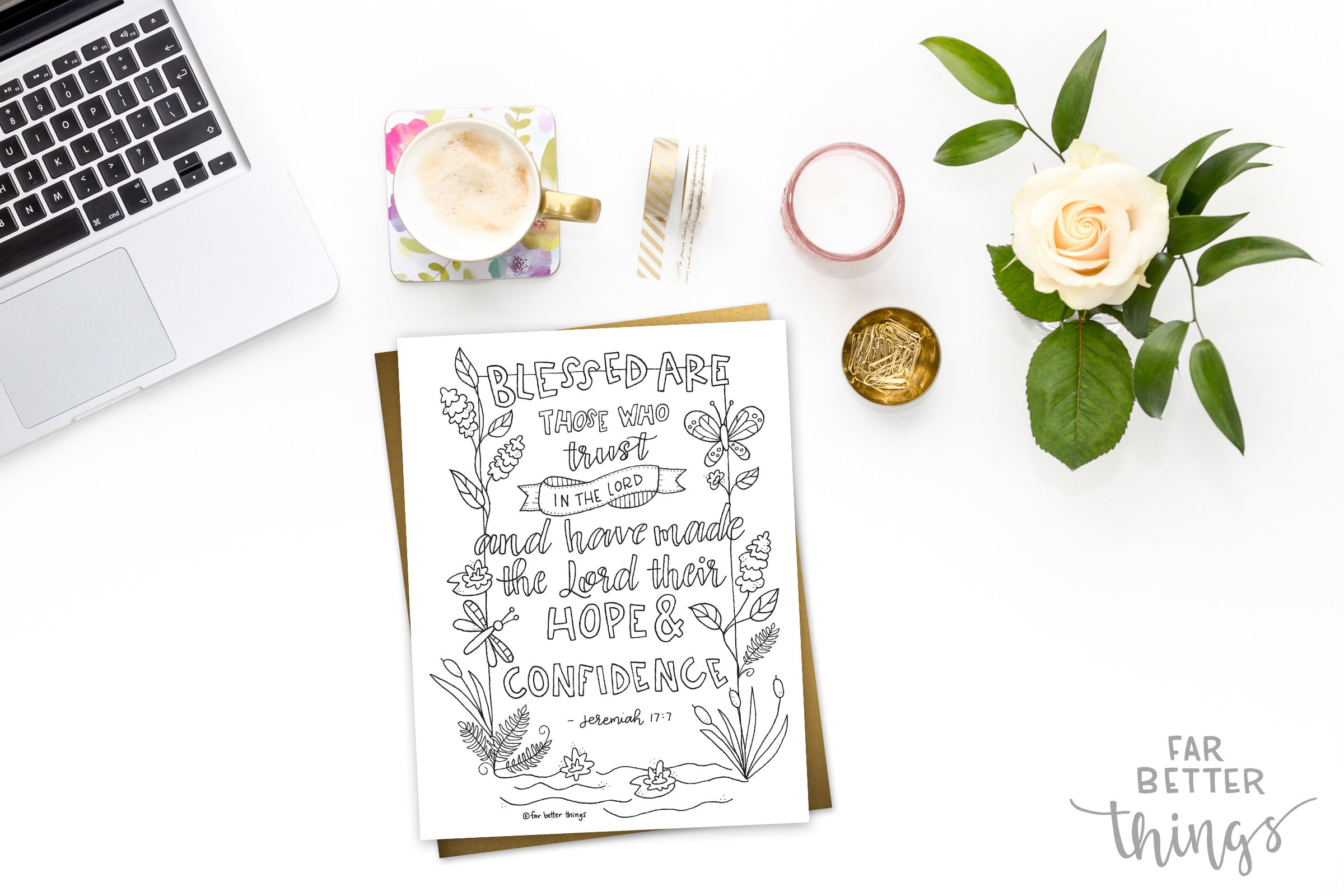 Bible Verse Coloring Page - Jeremiah 17:7 - Printable Bible Coloring ...