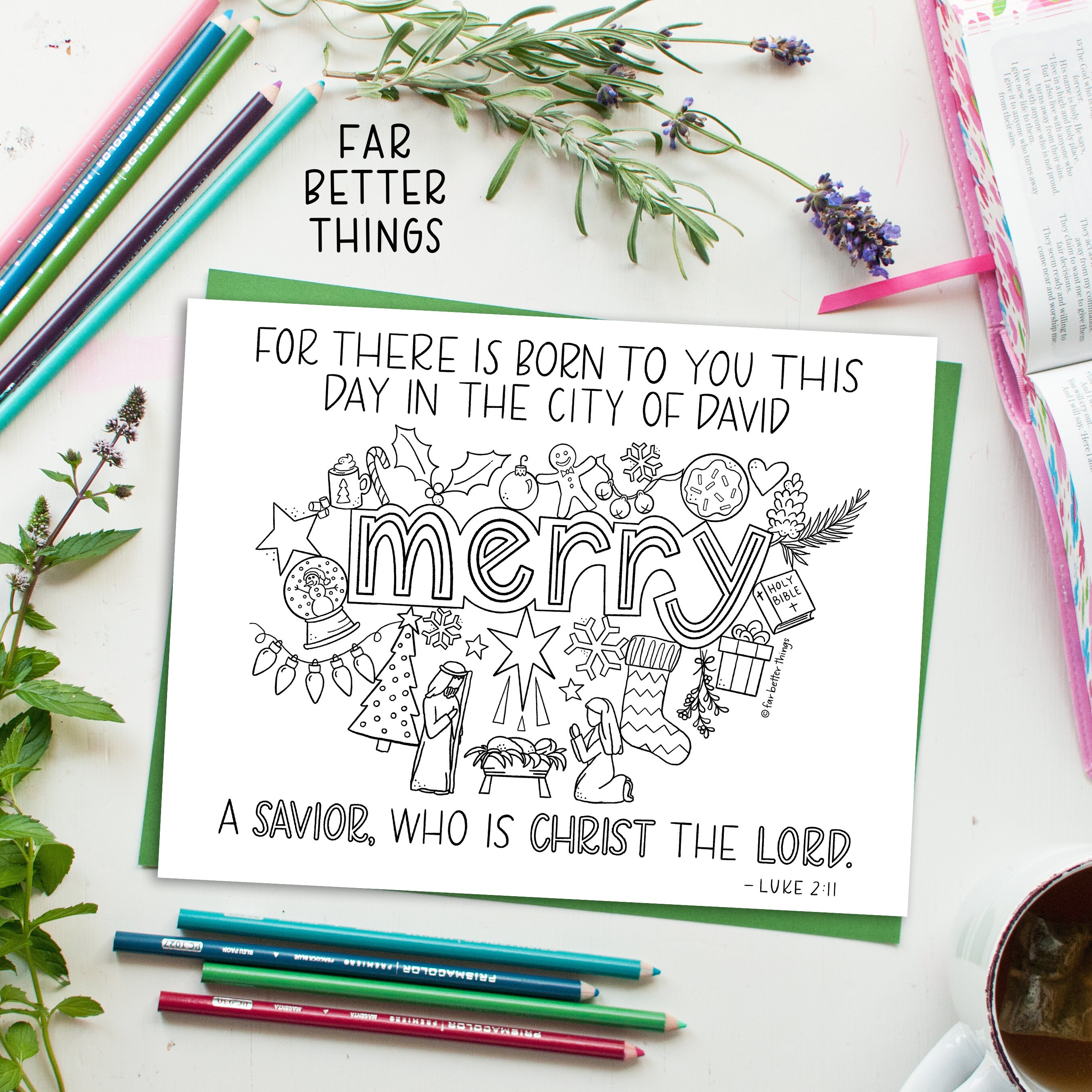 Bible Verse Coloring Page - Luke 2:11 - Printable Bible Coloring Page ...