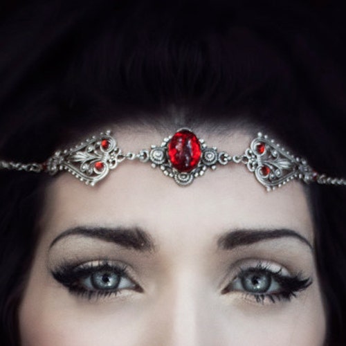 Ruby Gem Gothic Victorian Circlet - Etsy