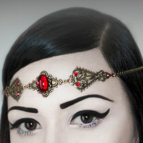Ruby Gem Gothic Victorian Circlet - Etsy