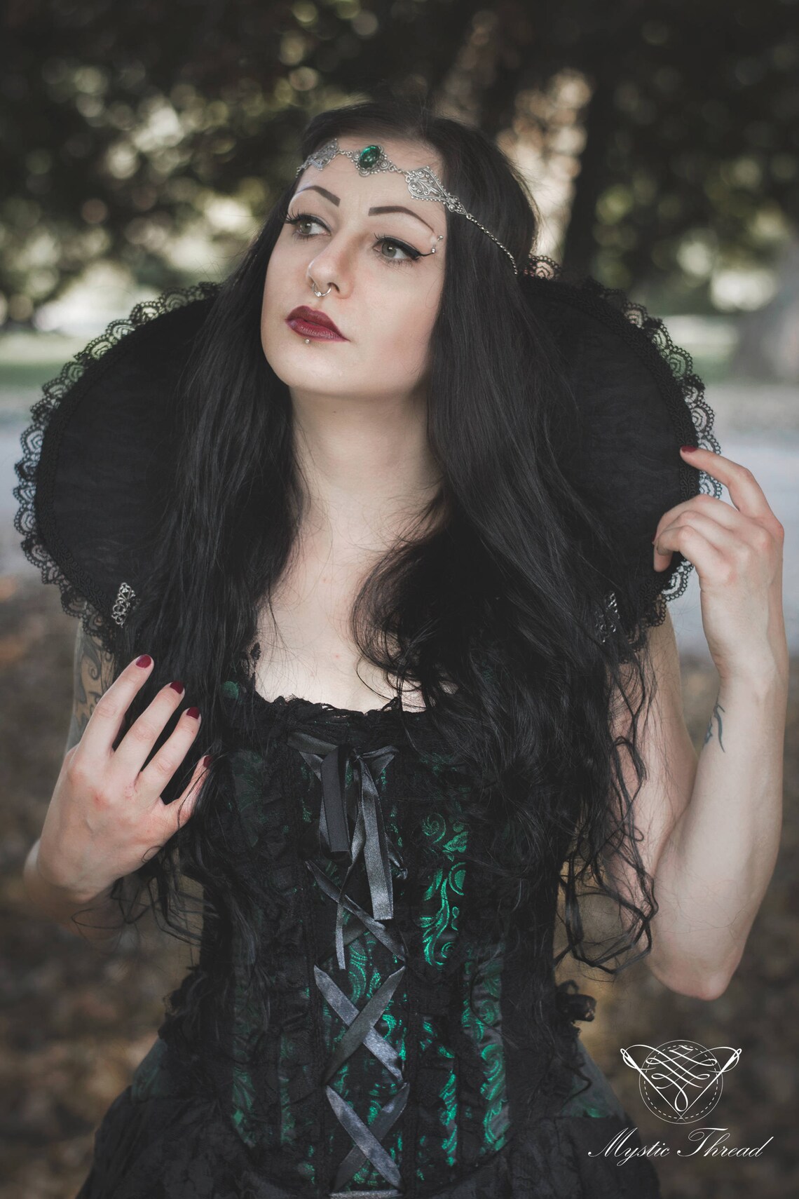Emerald Gem Gothic Victorian Circlet - Etsy