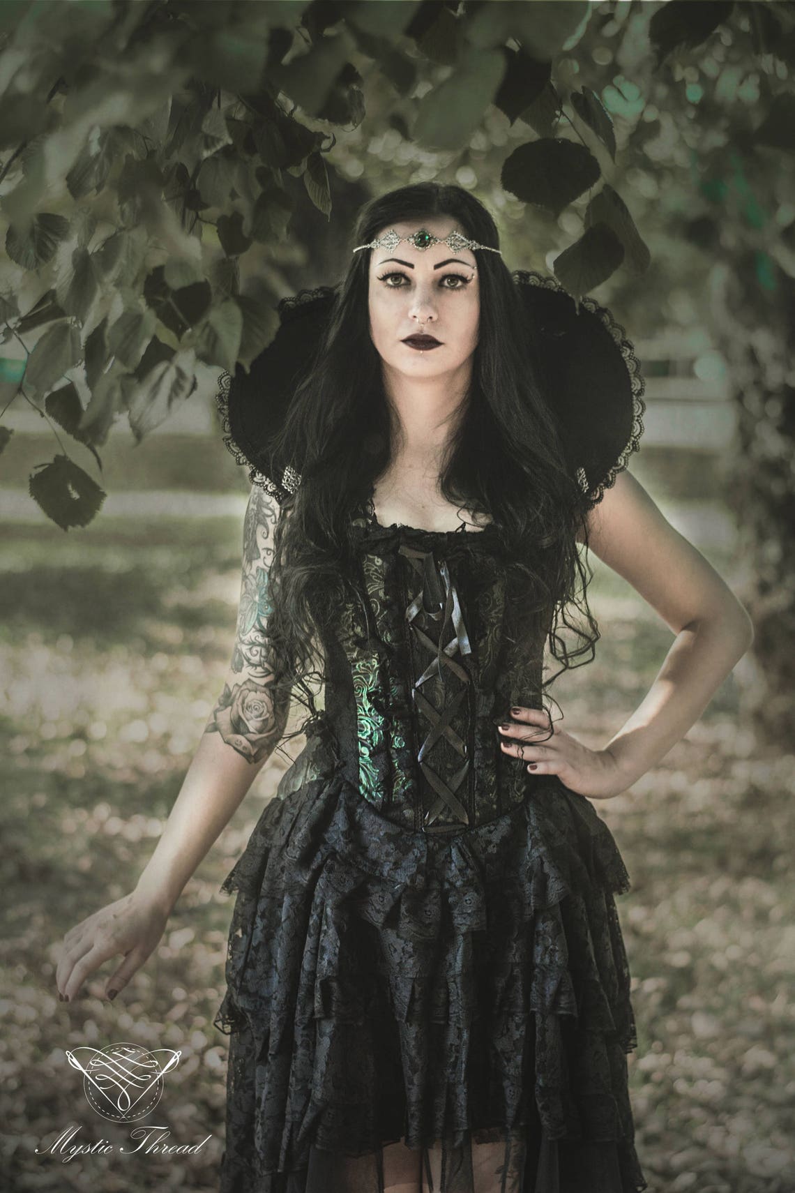 Emerald Gem Gothic Victorian Circlet - Etsy