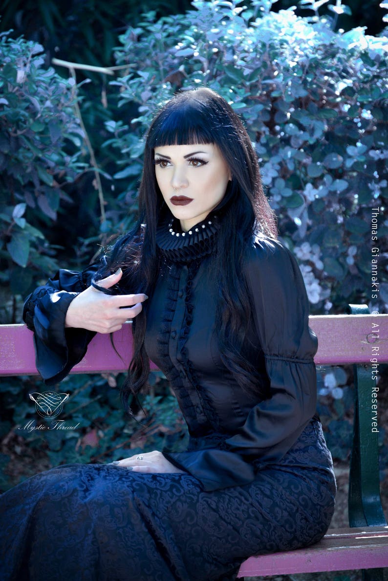 Black Elizabethan Renaissance Ruff Neck Collar Decorated With | Etsy