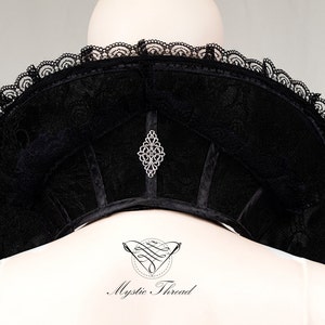 Black Lace Gothic Victorian Queen Neck Collar With Filigree Stampings ...