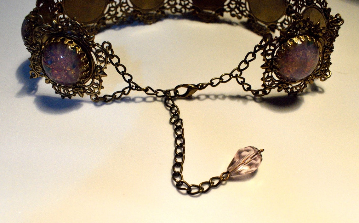 Pink Fire Gems Elegant Medieval Renaissance Wedding Bridal | Etsy