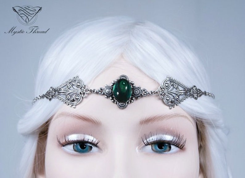 Emerald Gem Gothic Victorian Circlet - Etsy